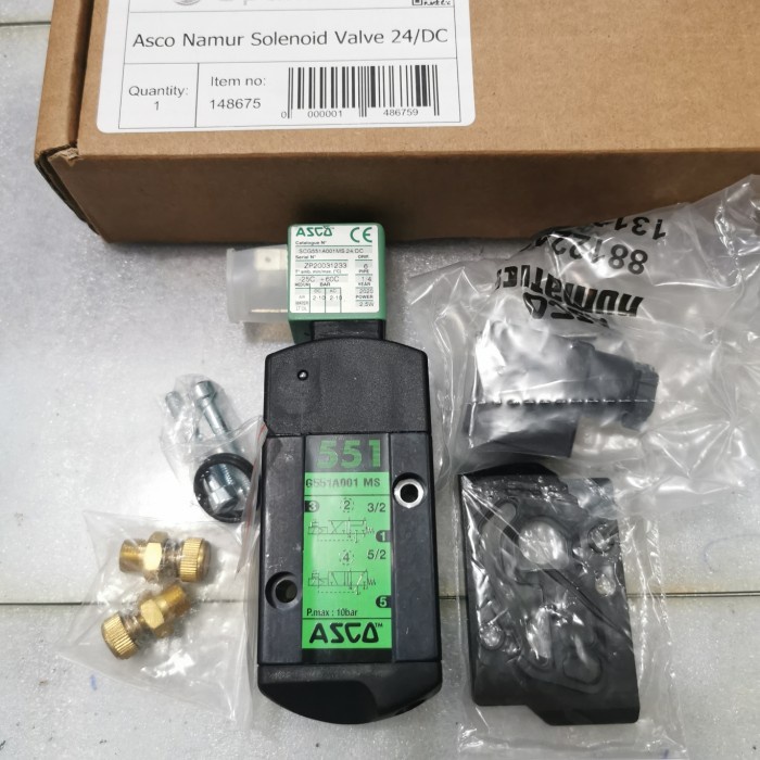 Jual Solenoid ASCO Namur 551 G551A001MS 3/2 or 5/2 Way Spool Valve 24DC ...