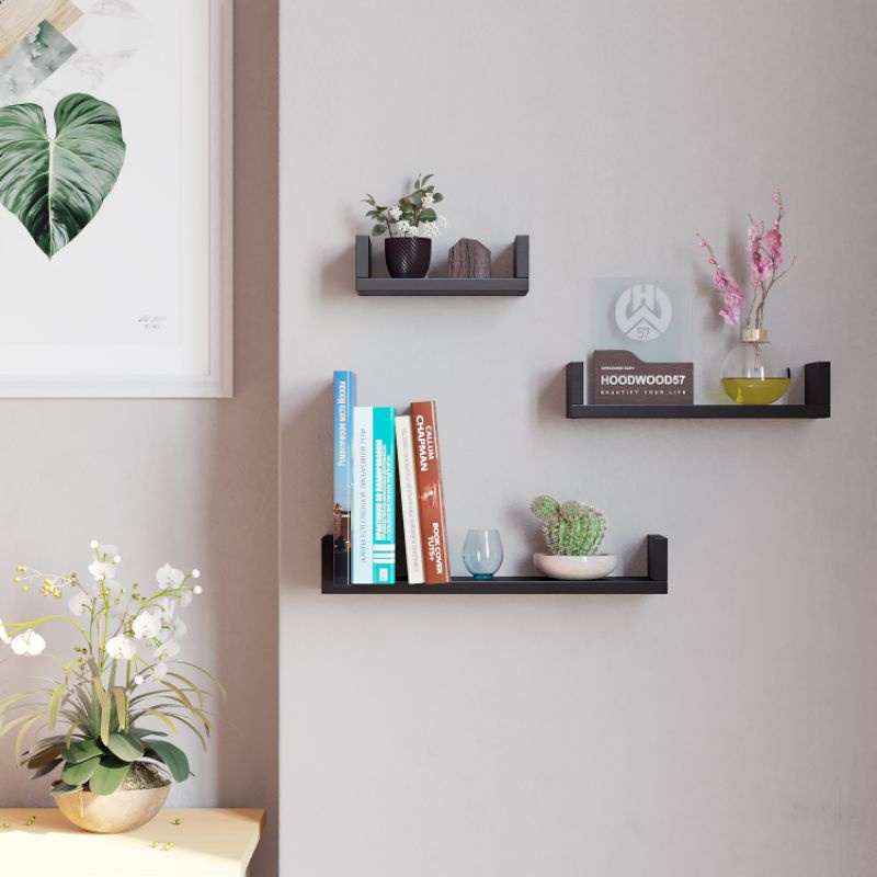Jual RAK DINDING MINIMALIS Vintage Ambalan Motif U Floating Shelves ...