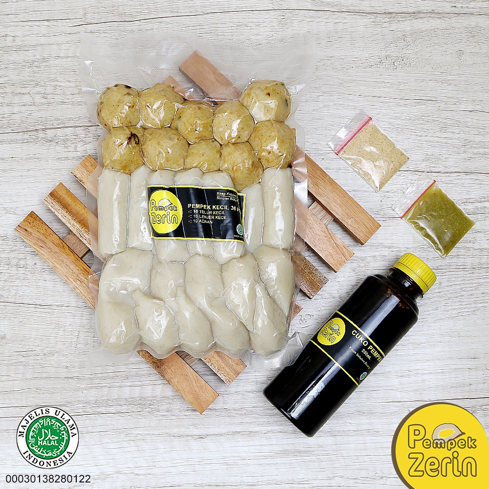 Jual Pempek Zerin - Campur Kecil 30 Pcs + Cuko 250mL, Khas Palembang ...