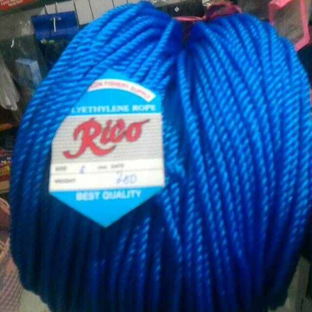 Jual Tali Nylon 4mm/meter (Warna Biru) | Shopee Indonesia