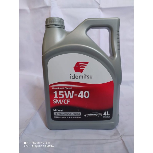 Jual OLI MESIN IDEMITSU 15W-40 SM/CF 4 LITER (DIJAMIN ASLI) | Shopee ...
