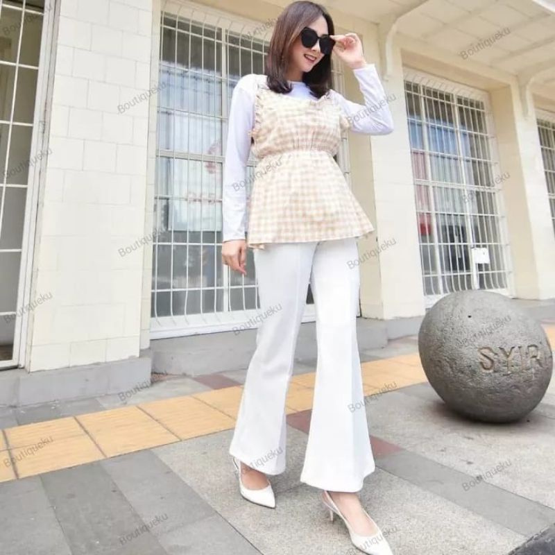 Jual CELANA SCUBA CUTBRAY HIGHWAIST PREMIUM REMPEL POLOS INPOR KOREA ...