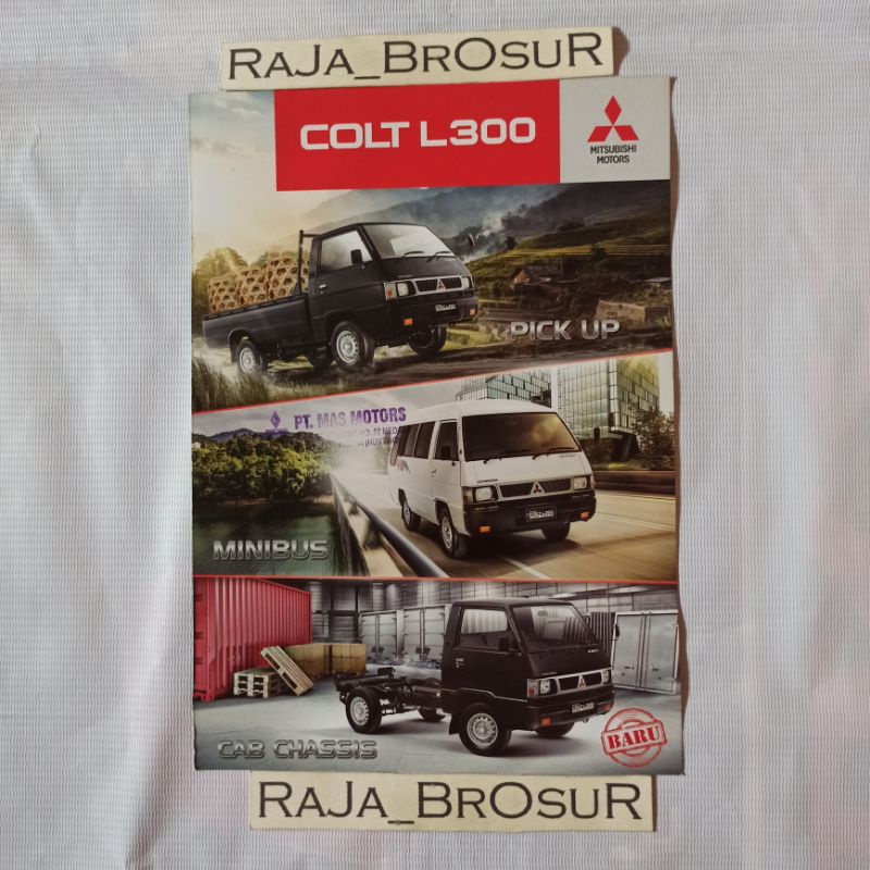 Jual Poster brosur Mitsubishi Colt L300 PickUp. Minibus. Cab Chassis ...