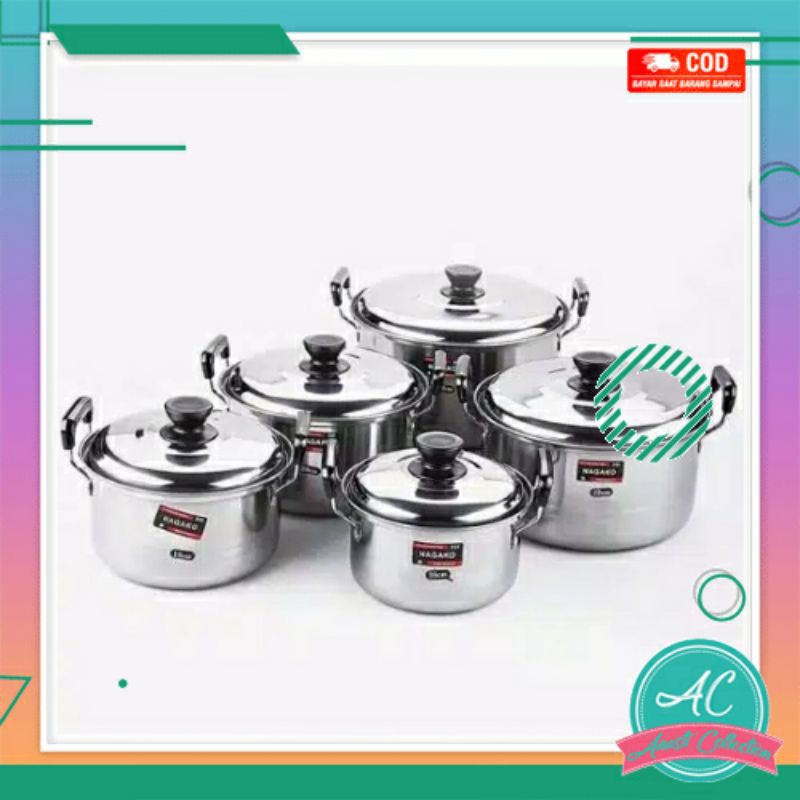 Jual Set Panci 12pcs dandang masak nasi cookware set 5in1 steamer high ...