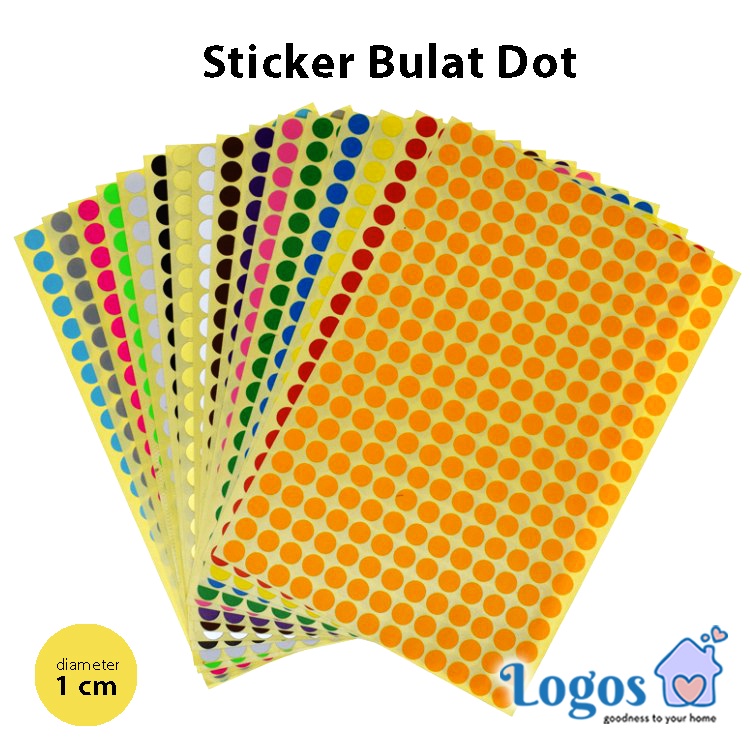 Jual Stiker bulat sticker dot sticker edukasi anak aktivitas montessori ...