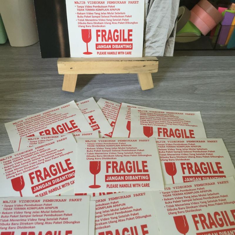 Jual Sticker Fragile dan Sticker Label Pengiriman untuk Online Shop ...