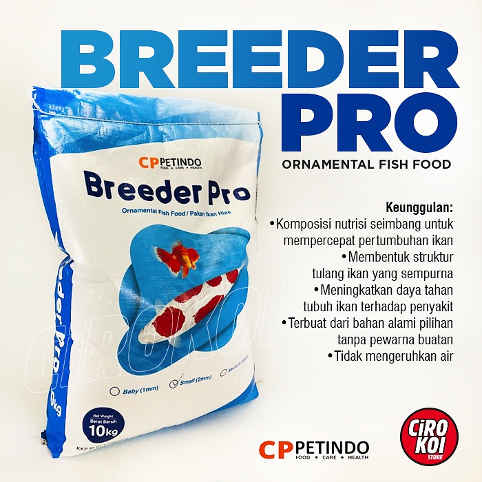 Jual Pakan Koi BREEDER PRO / Pelet Koi / Fish Food 10KG / Kemasan 10 Kg ...