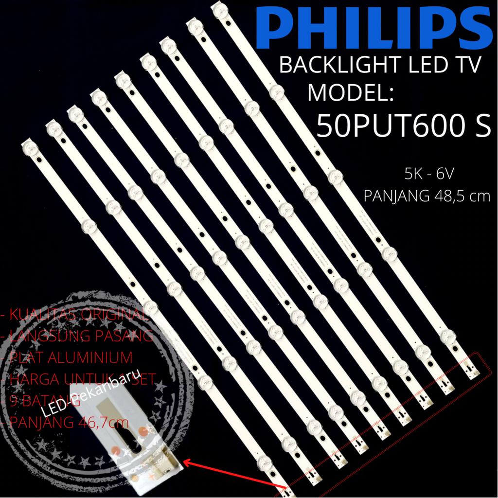 Jual BACKLIGHT LED TV PHILIPS 50 INC 50PUT6002 50PUT6002S LAMPU BL 6V ...