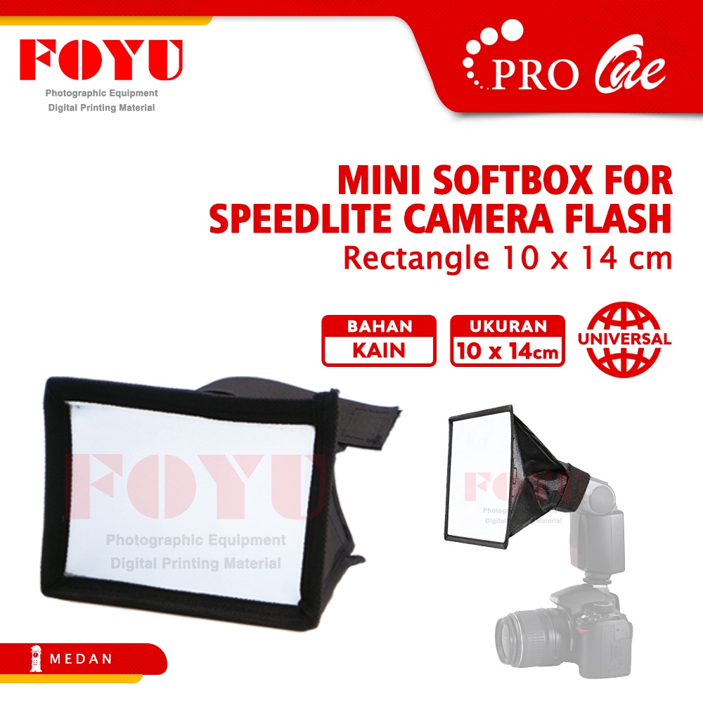 Jual Mini Softbox Eksternal Speedlite Camera Flash Rectangle Rectangular Kain Kotak Persegi 10 x ...