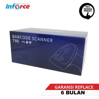 Jual Inforce Wireless Barcode Scanner Bluetooth USB T88 E-Faktur 1D/2D | Shopee Indonesia