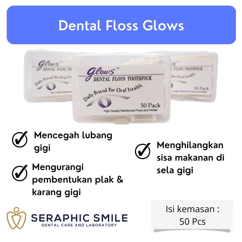 Jual Dental floss Glows 50 pcs. Best Dental Floss | Shopee Indonesia