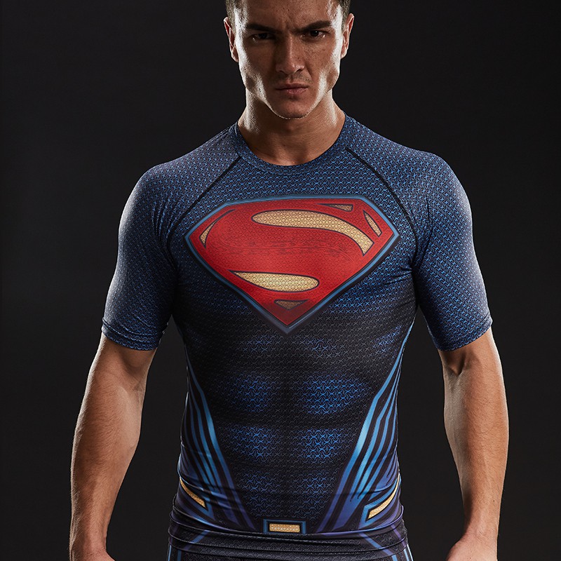 Jual Upgraded version 3D Printed T-shirts Men Compression Shirt Raglan ...