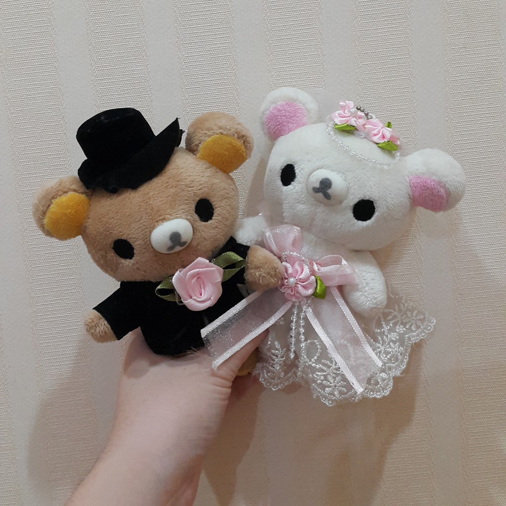 Jual Boneka COUPLE Keyballchain (gantungan) RILAKKUMA WEDDING COUPLE ...