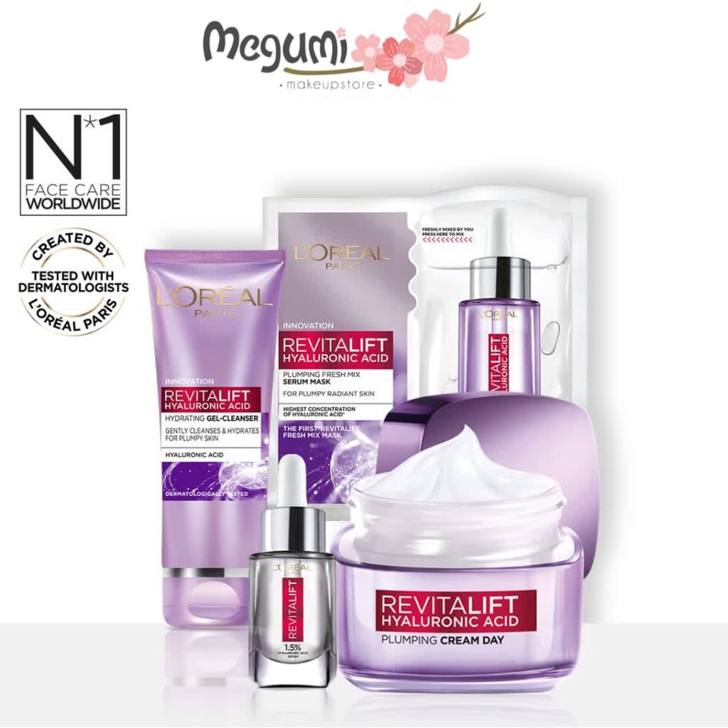 Jual { megumi_makeup } LOREAL REVITALIFT HYALURONIC ACID SERIES ( ECER ...