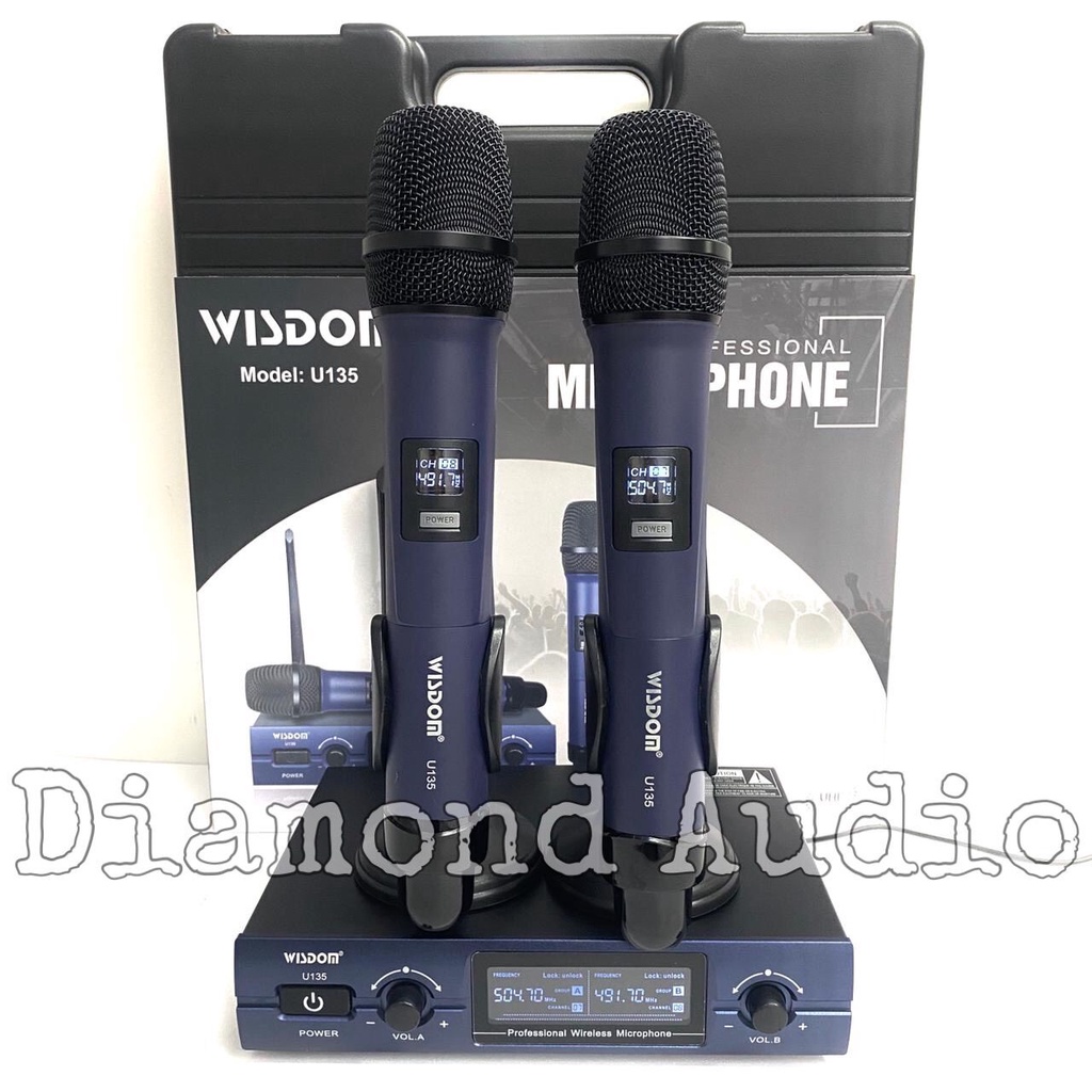 Jual Mic Wireless Wisdom U135 Free Koper Uhf Handheld Original ...