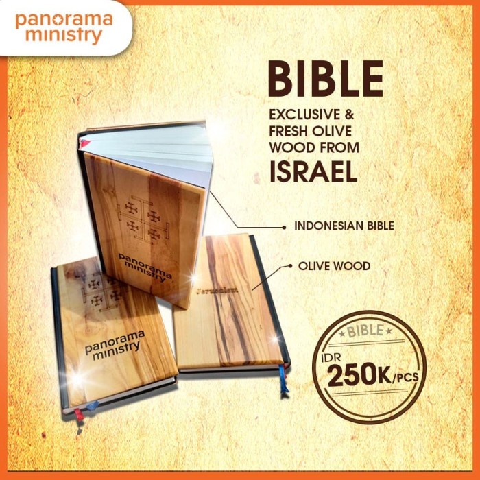 Jual PANORAMA MINISTRY - ALKITAB - COVER OLIVE WOOD - ASLI DARI ISRAEL ...