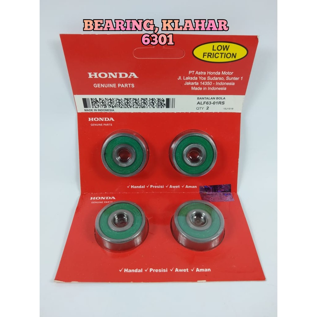 Jual BEARING KLAHAR RODA DEPAN dan BELAKANG 6301 BANTALAN BOLA HARGA ...