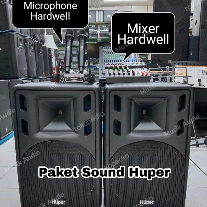 Jual Paket Sound System Outdoor Indoor - Cafe Rapat - Huper 15in Mixer ...