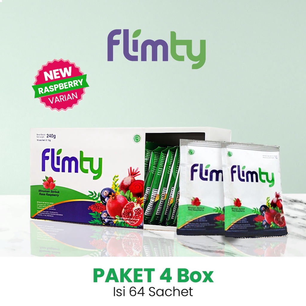 Jual Flimty Fit Raspberry Slim and Healthy (4 Box = 64sachet) | Shopee ...