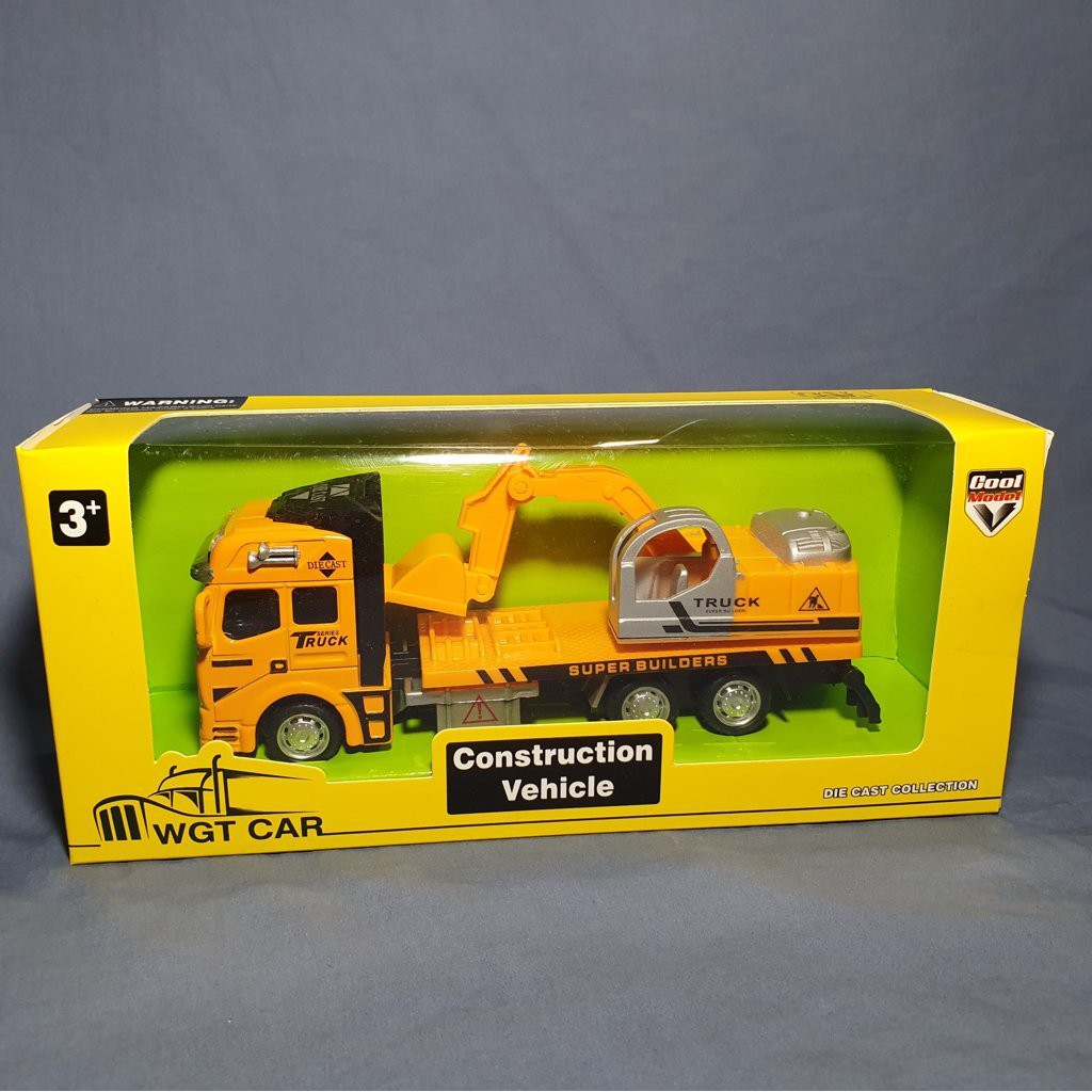 Jual Diecast metal Mobil Excavator Truck. Truk keruk beko warna kuning ...
