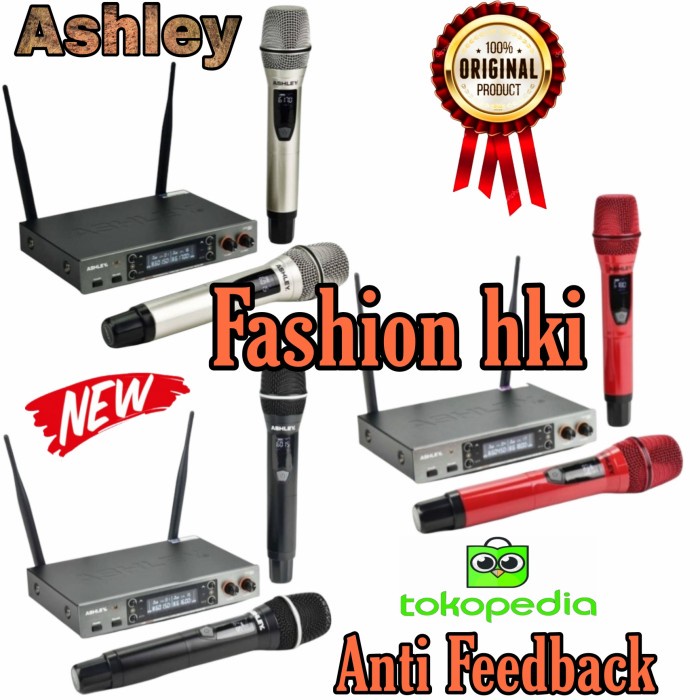 Jual Produk Terbaru Mic Wireless Ashley Combo Mic Ashley Combo Ashley ...