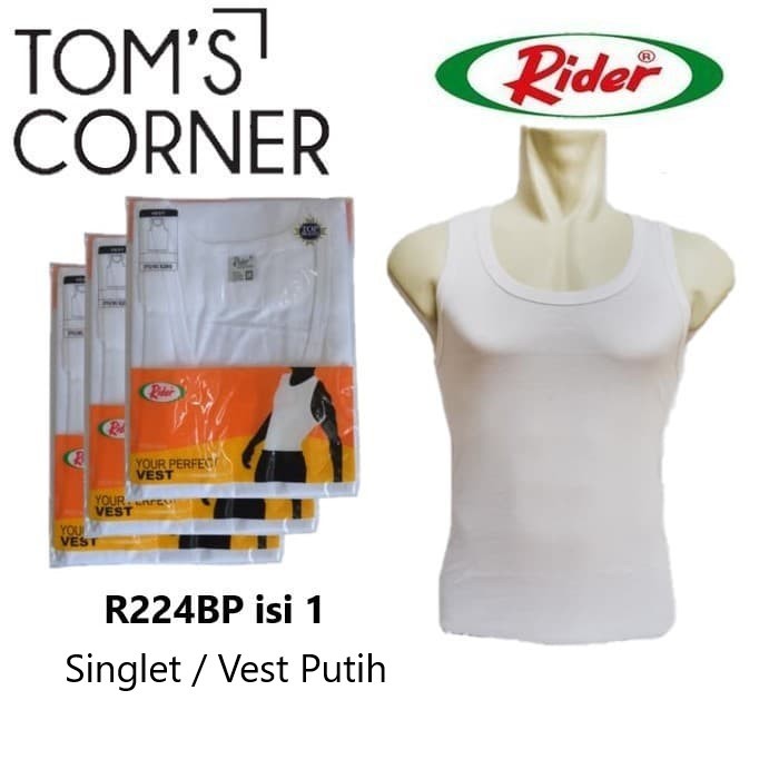 Jual Singlet Rider pria 224 | Vest Pria | Kaos dalam pria | Putih ...