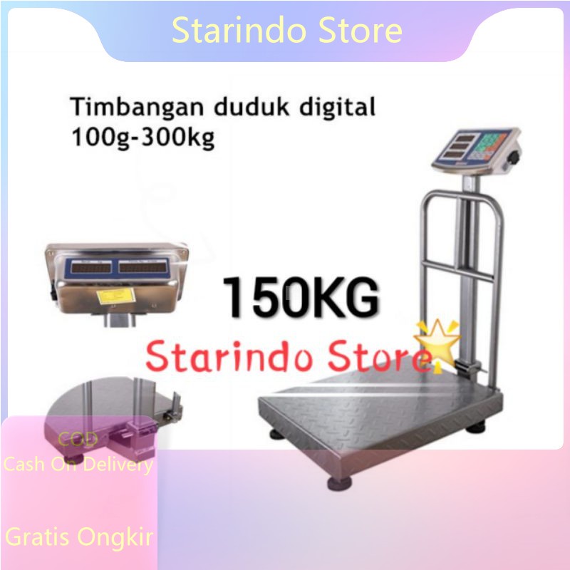 Jual Timbangan duduk digital kapasitas 150kg/ Electrik platform scale 150kg | Shopee Indonesia
