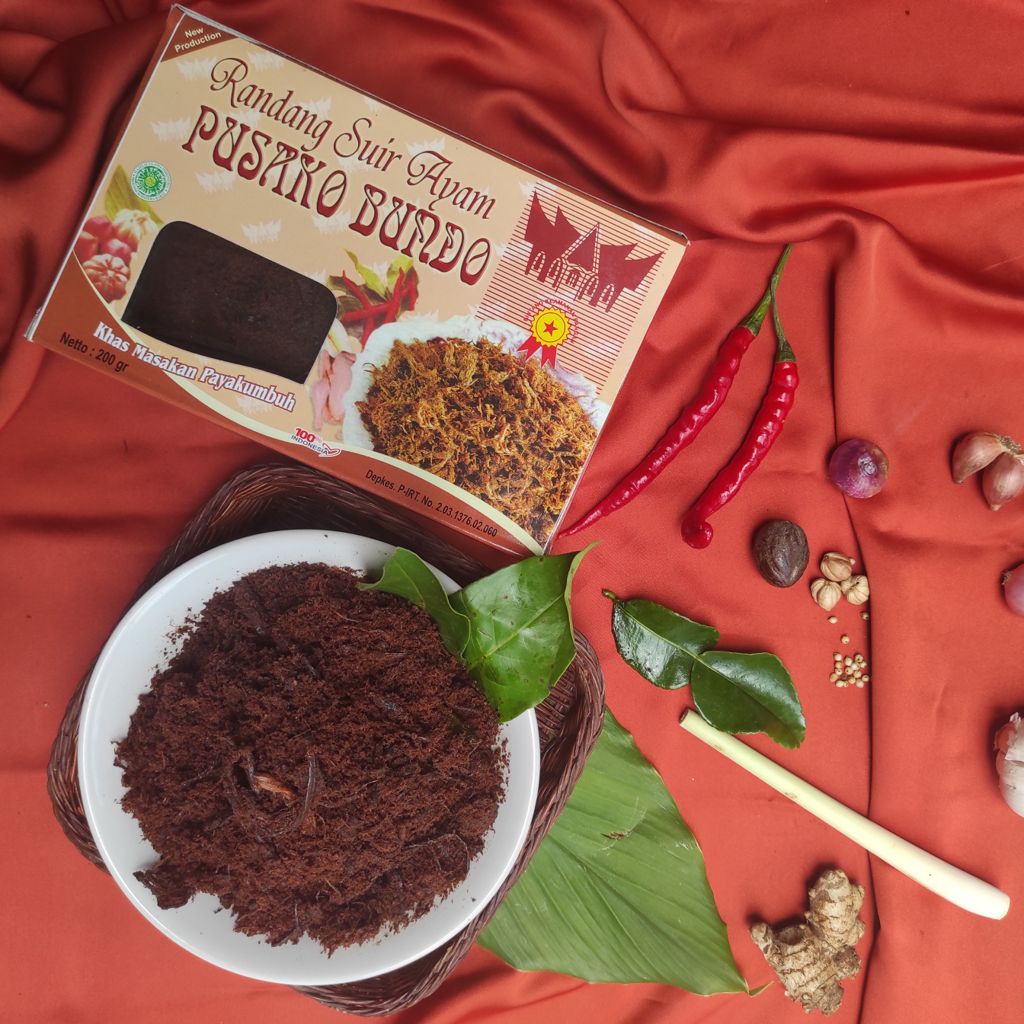 Jual Rendang Suir Ayam Pusako Bundo Oleh-Oleh Asli Cemilan Kampung ...