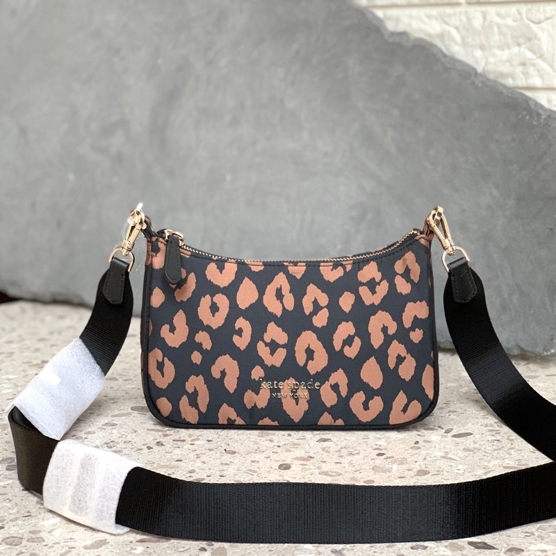 Jual KS The Little Bett Sam Leopard Small Crossbody Black Multi ...