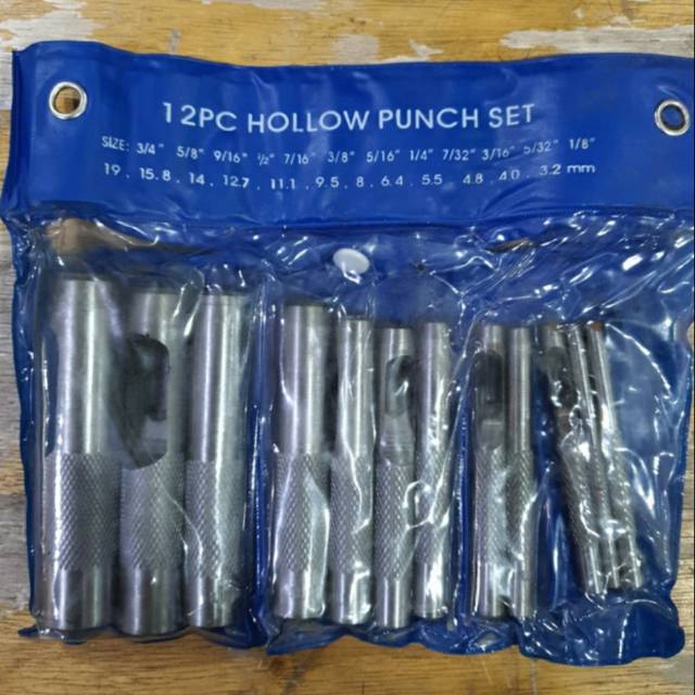 Jual hollow punch/plong gasket/alat pembolong set 12pcs | Shopee Indonesia
