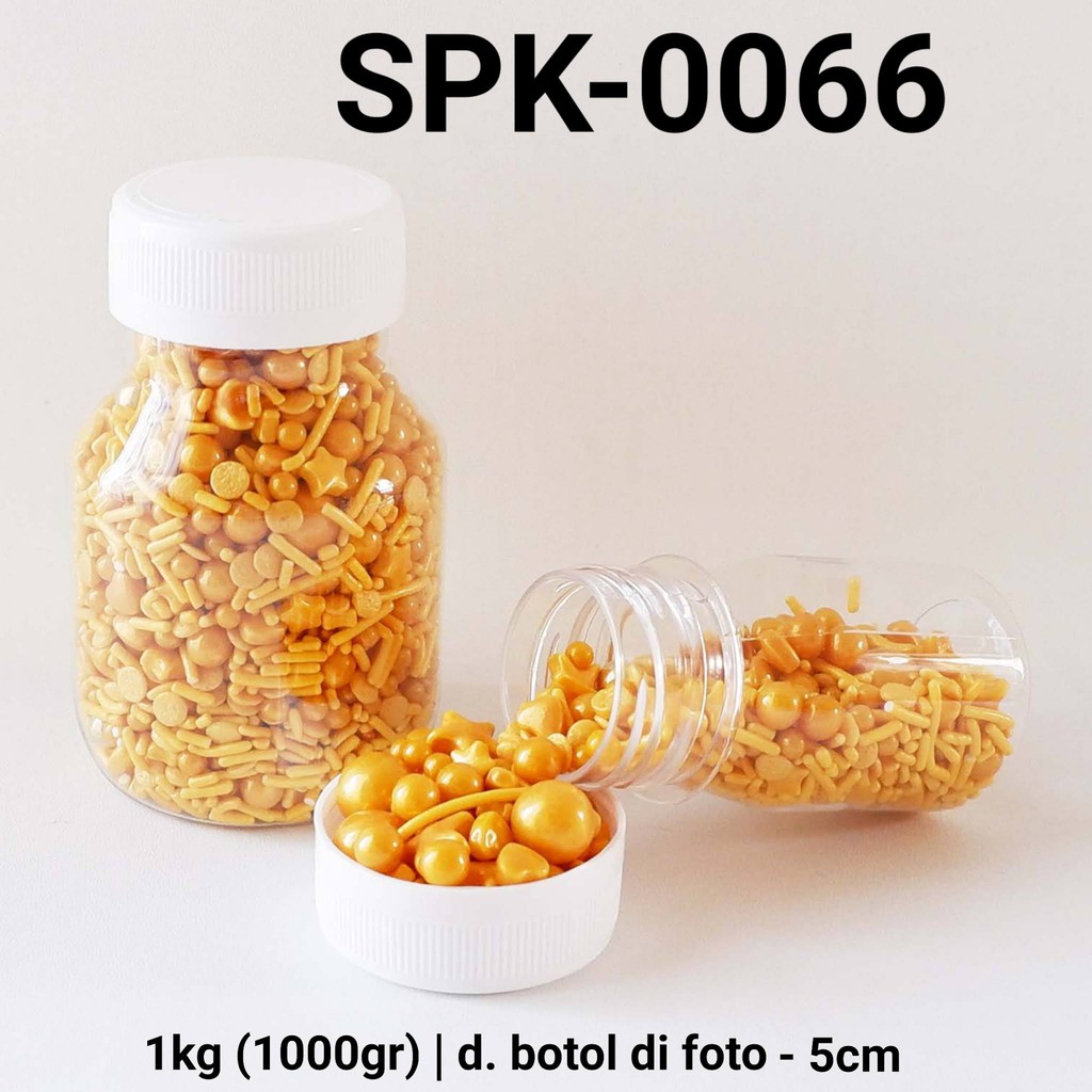 Jual SPK-0066 Sprinkles sprinkle sprinkel 1kg 1 kg mutiara bintang emas ...
