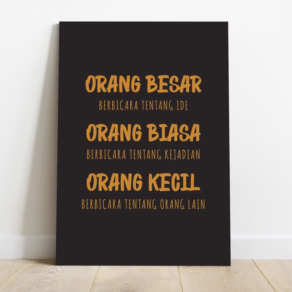 Jual Poster Orang Besar Berbicara Tentang Ide Orang Biasa Berbicara ...