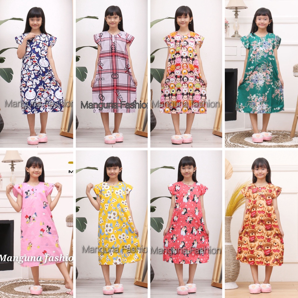 Jual Daster Anak Tanggung 5-12 tahun | Dress Karakter Anak | Daster ...