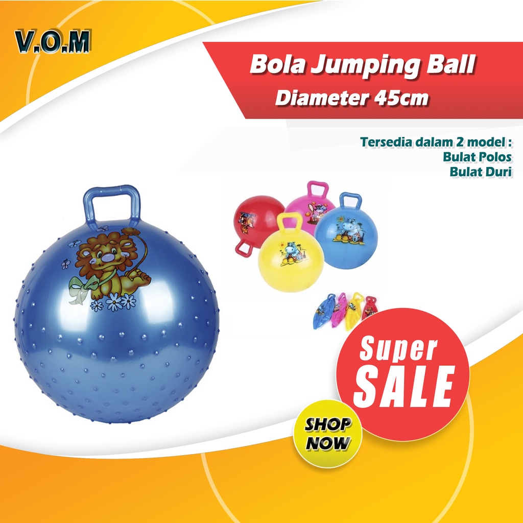 Jual Bola Jumping Ball Bulat Diameter 45cm Hopball Jumping Anak 0703 ...