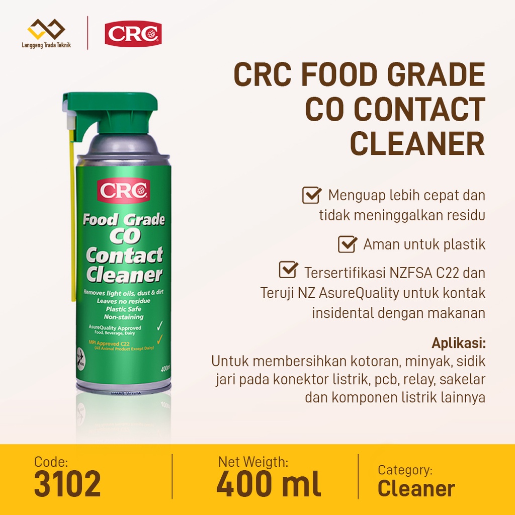 Jual CRC Food Grade Co Contact Cleaner - 3102 | Shopee Indonesia