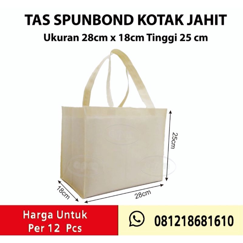 Jual Tas Spunbond Kotak Ukuran 28x18x25 (Tas Jahit) | Shopee Indonesia