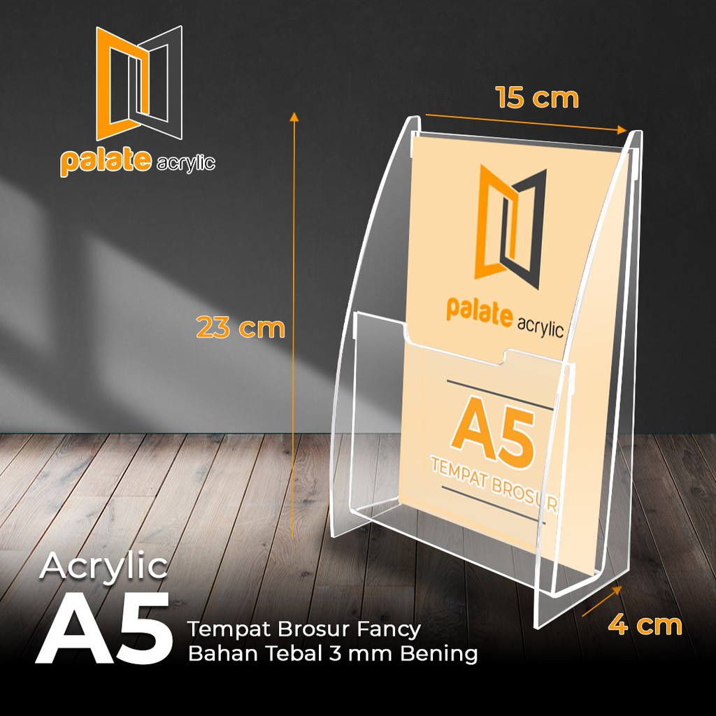 Jual Akrilik tempat brosur A5/ Box File Bentuk A5 model terbaru bahan ...