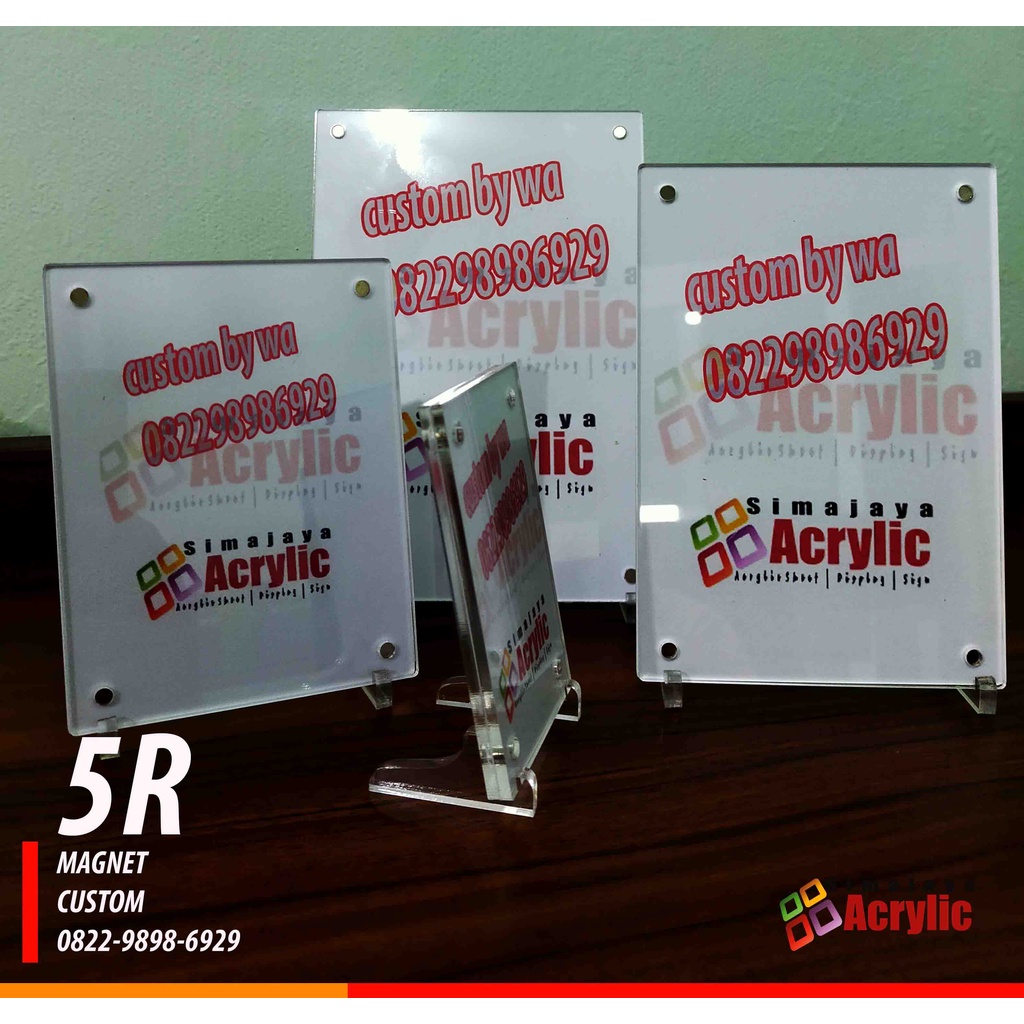 Jual frame akrilik magnet/ frame bingkai akrilik Variasi Ukuran ...
