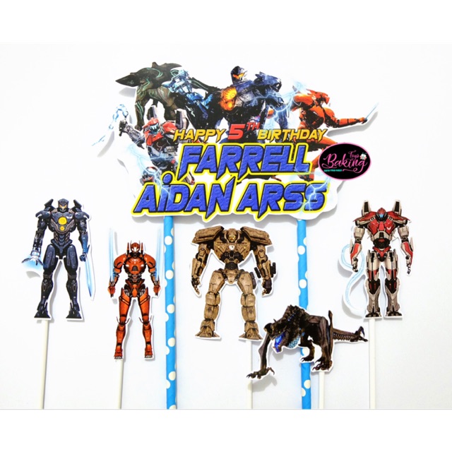 Jual Topper Cake Birthday Hiasan Kue Ulang Tahun Pacific Rim Custom ...