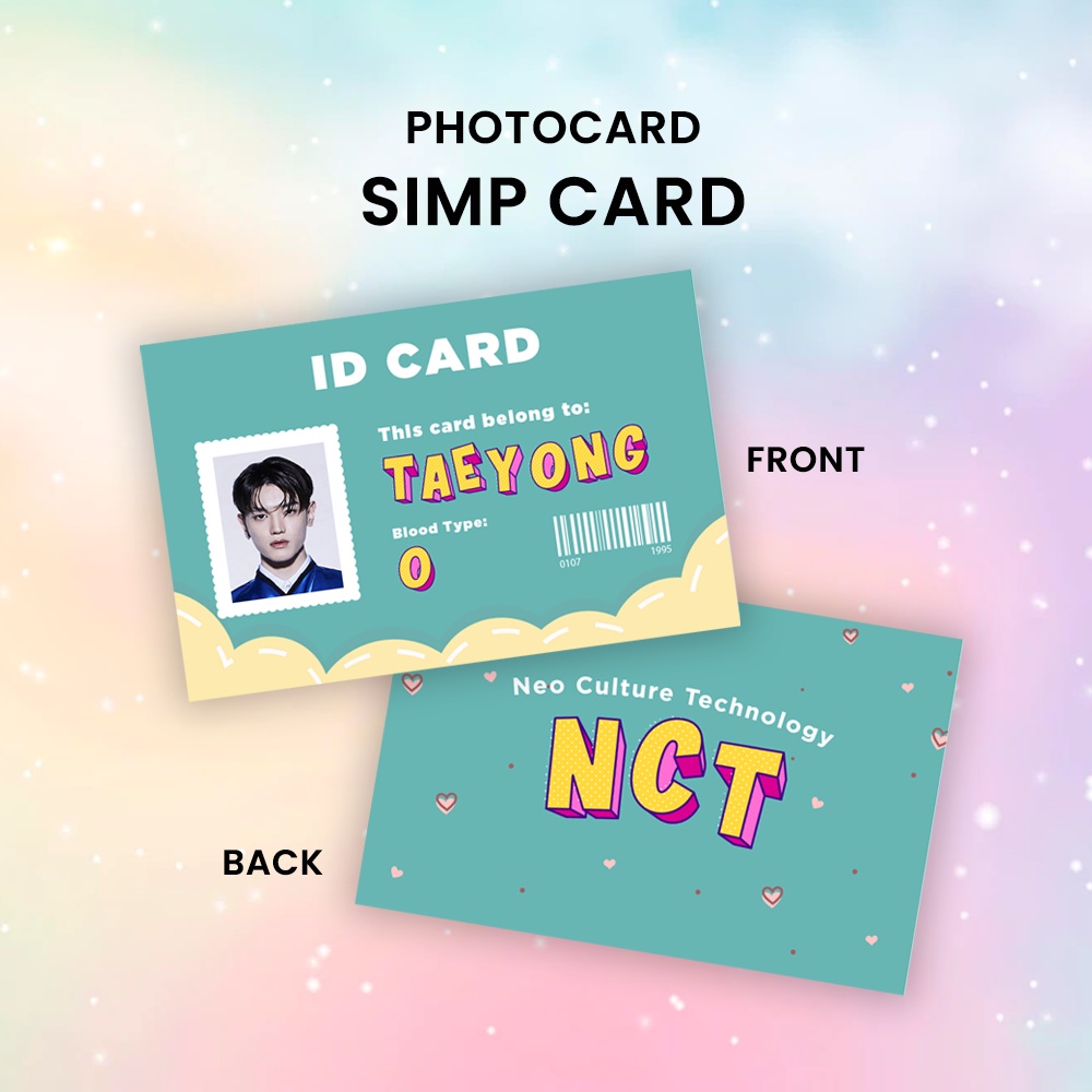 Jual SIMP ID Card Photocard NCT 2022 Unofficial NCT Dream NCT 127 NCT U ...