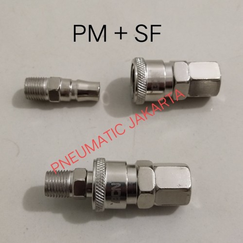 Jual Quick Coupler PM 20 + SF 20 Set EMC Pneumatic | Shopee Indonesia