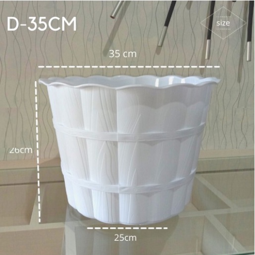Jual POT BUNGA PLASTIK MODEL BAMBU UKURAN 35 CM ERIKO POT KEMBANG POT ...