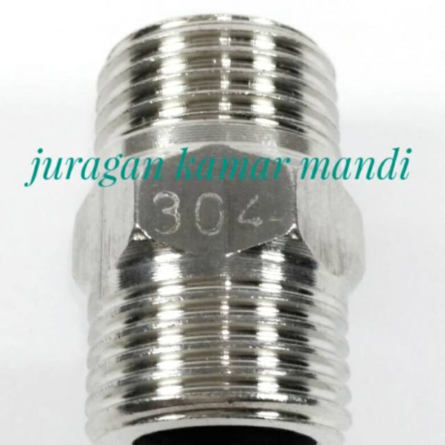 Jual Double Nevel 1/2" Stainless stell | Shopee Indonesia