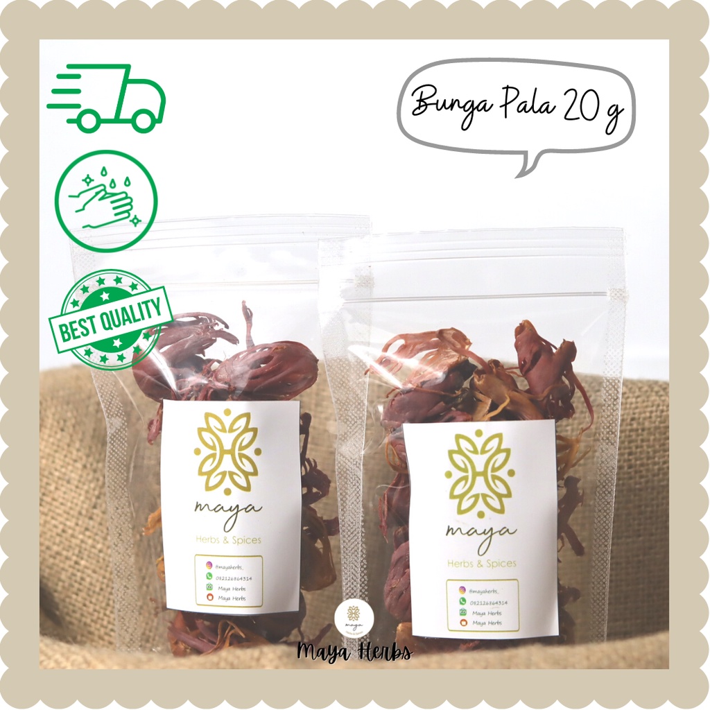 Jual Bunga Pala Kering 20 gram /Kembang Pala/Fuli/Mace (Myristica ...