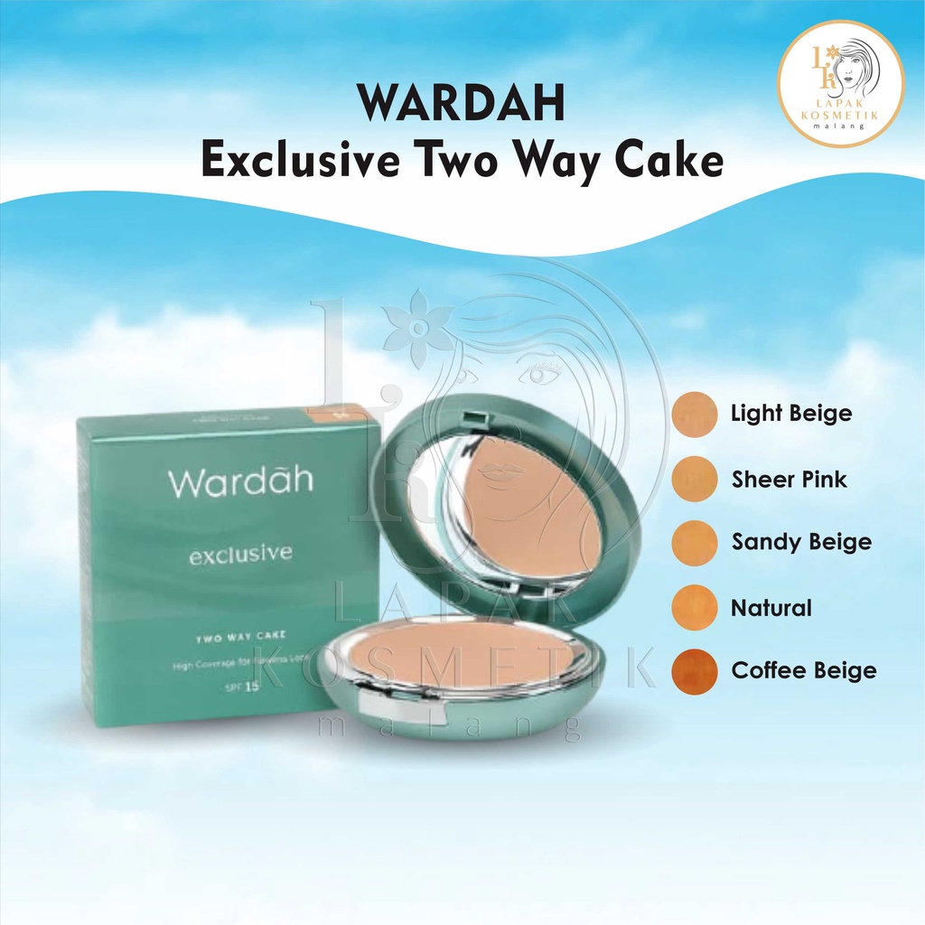 Jual Wardah Exclusive Two Way Cake 12 g | Shopee Indonesia