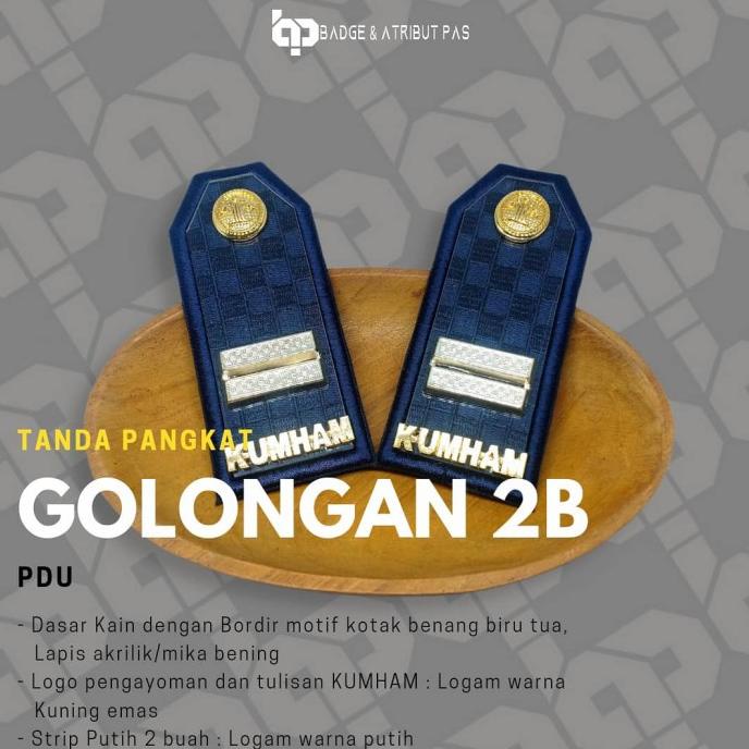 Jual Tanda Pangkat Pdu Kemenkumham Golongan 2B ( Iib ) Seragam Baru ...