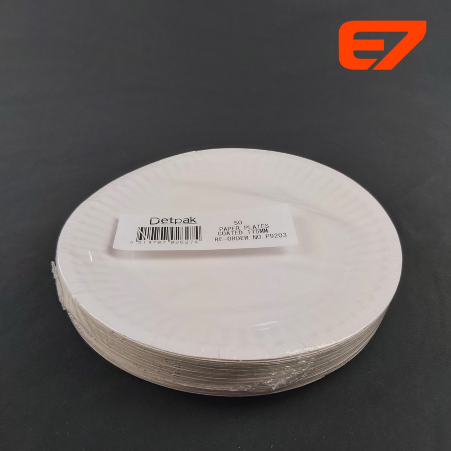 Jual Piring Makan Kertas - Paper Plate Detpak 7" Piring Pesta (50pcs ...