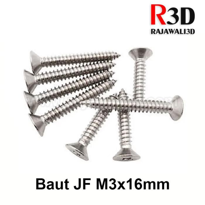 Jual Baut JF M3 x 16mm Self Tapping Bolt Cross | Shopee Indonesia