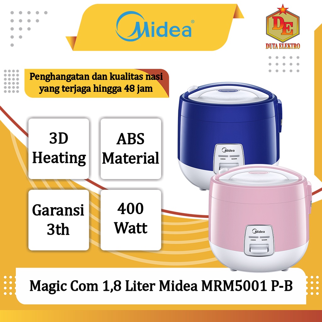 Jual Magic Com 1,8 Liter Midea MRM 5001 PB | Shopee Indonesia