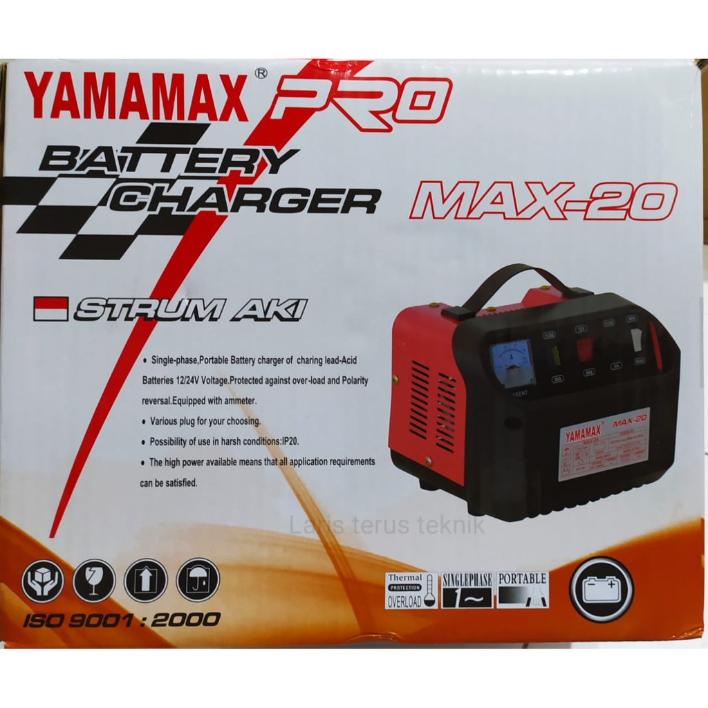 Jual SETRUM AKI/BATTERY CHARGER MAX-20 MEREK YAMAMAX | Shopee Indonesia